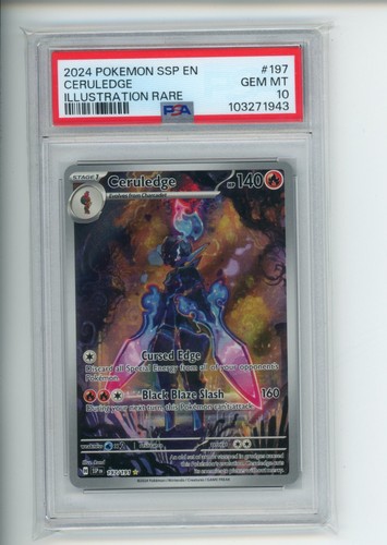2024 Pokemon Surging Sparks Ceruledge 197/191 Illustration Rare PSA 10 ...