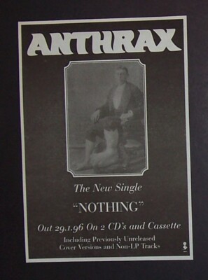 Anthrax (Band) Nothing 1996 Mini Poster Type Ad, Promo Advert | eBay
