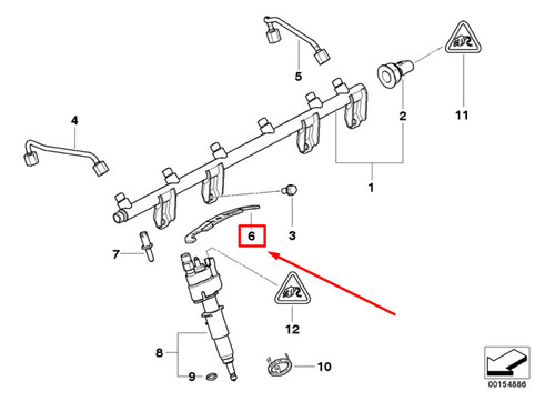 BMW Z4 E89 Fuel Injector Retaining Bracket 13537537318 7537318 | eBay ...
