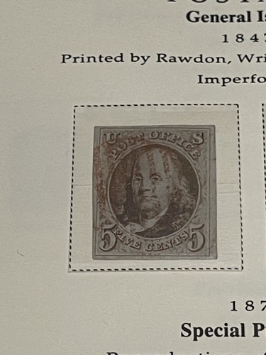 US Scott 1a 1847 5c Franklin Stamp printed by Rowden, wright, hatch | eBay