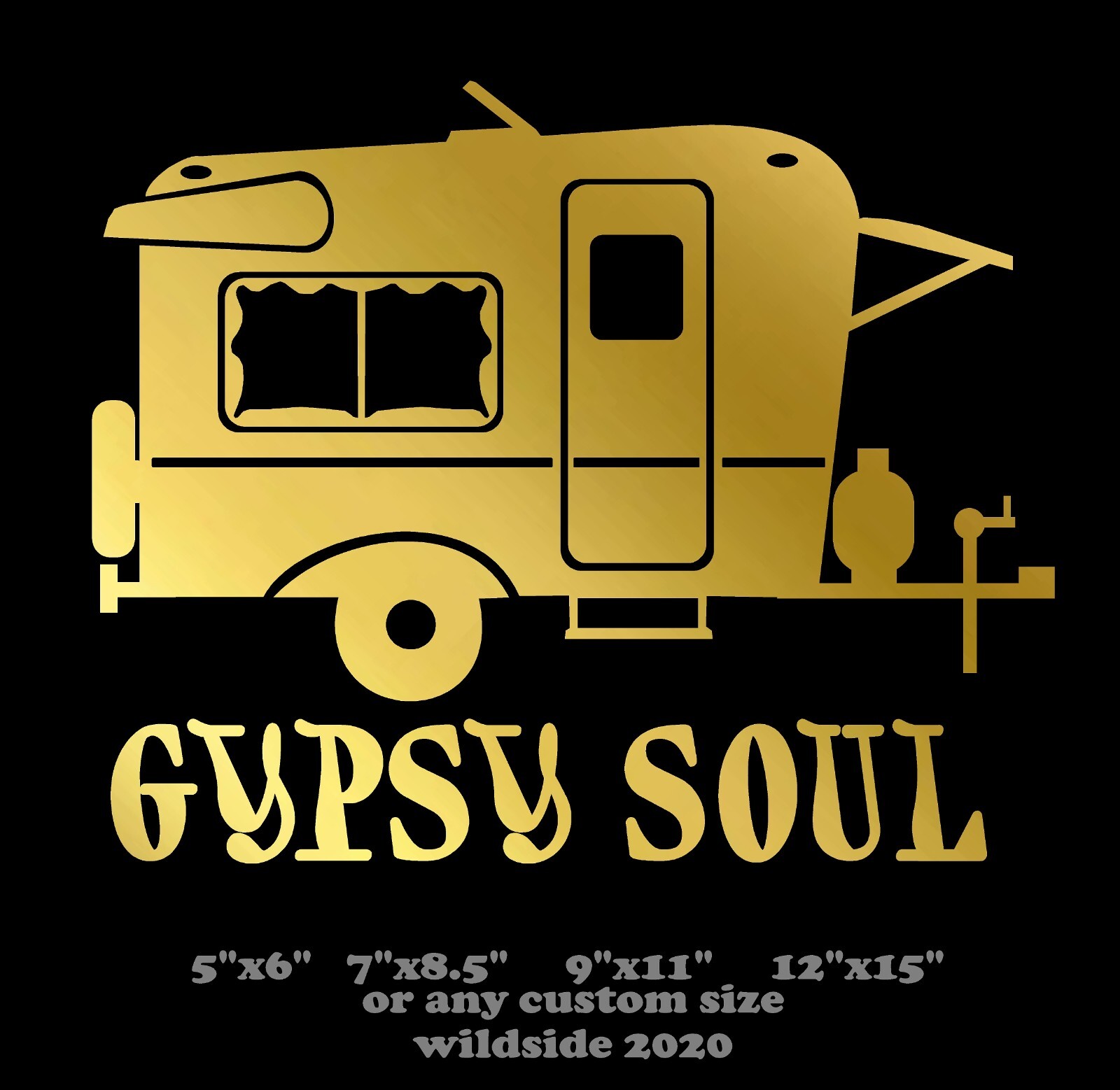 Gypsy Soul with RV Camper Decal car truck caravan vinyl sticker graphic ...