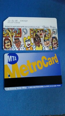 RARE 1995 NYC Subway OLD metro card JAMES RIZZI Expired Metrocard No ...