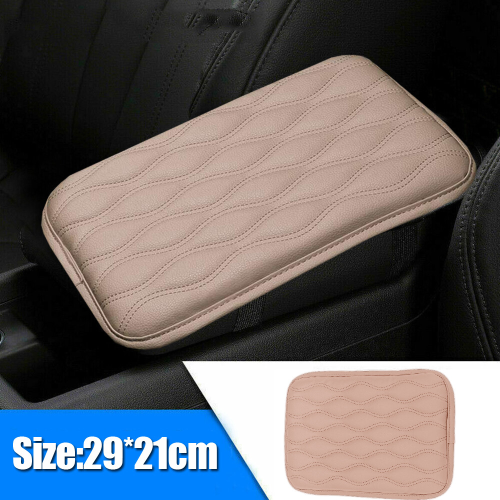 Auto Armrest Pad Cover PU Center Console Box Leather Cushion Mat Car ...