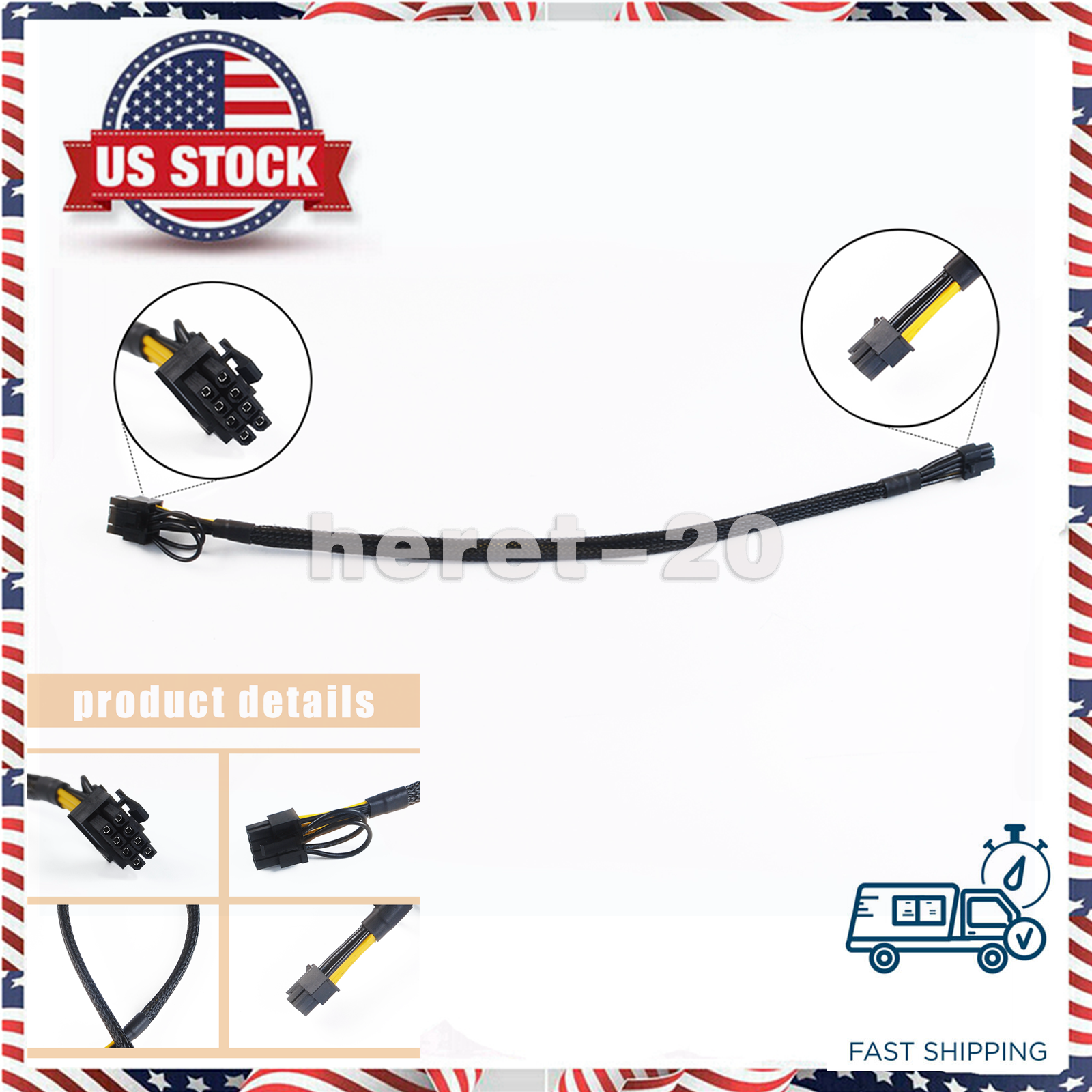 For Dell PowerEdge R740 R740XD Server GPU Power Cable MINI 8P TO 8P ...