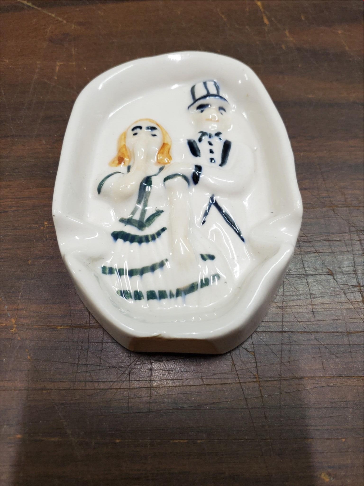 Vtg 1920's Double Sided Oh! Ah! Man & Woman Naughty Risque Ashtray 5 ...