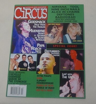 Circus Rock Magazine Jan. 2003 Godsmack ,Nirvana ,Tool , and more!! | eBay