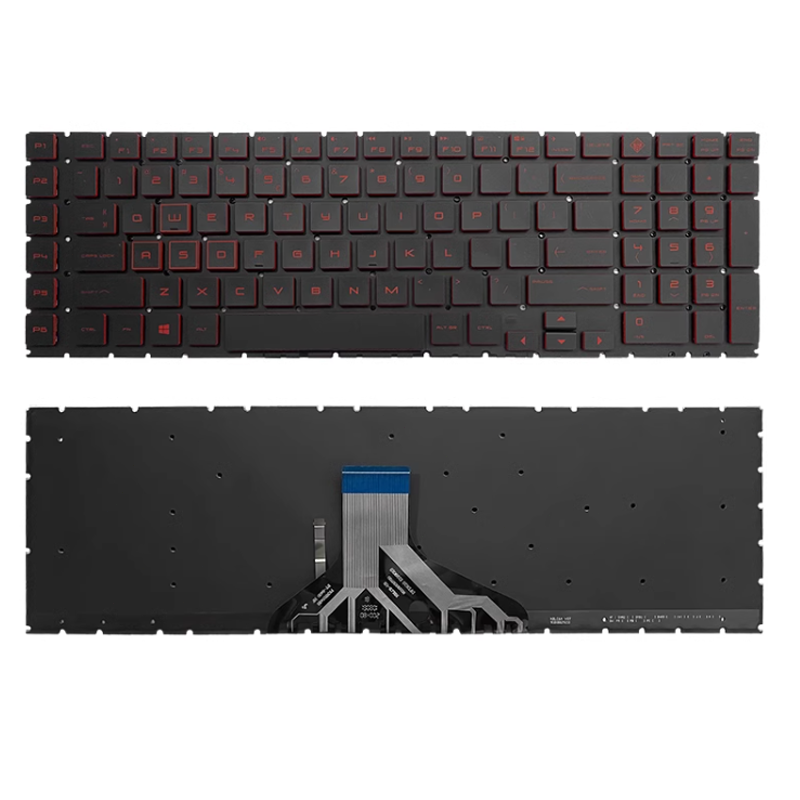 New US layout red keyboard For HP OMEN 5 PLUS 6 Plus OMEN 17-CB TPN ...