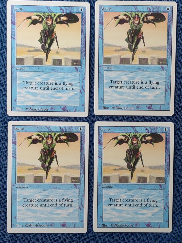 MTG 4x Jump x4 LP Revised Edition Magic the Gathering Playset Blue ...
