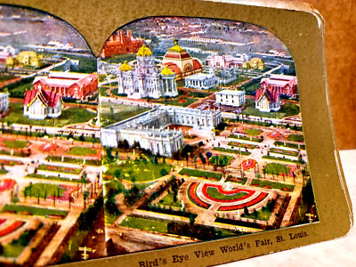 Stereoview PHOTO Card ST LOUIS FAIR Print BIRD'S EYE VIEW PRINT | eBay