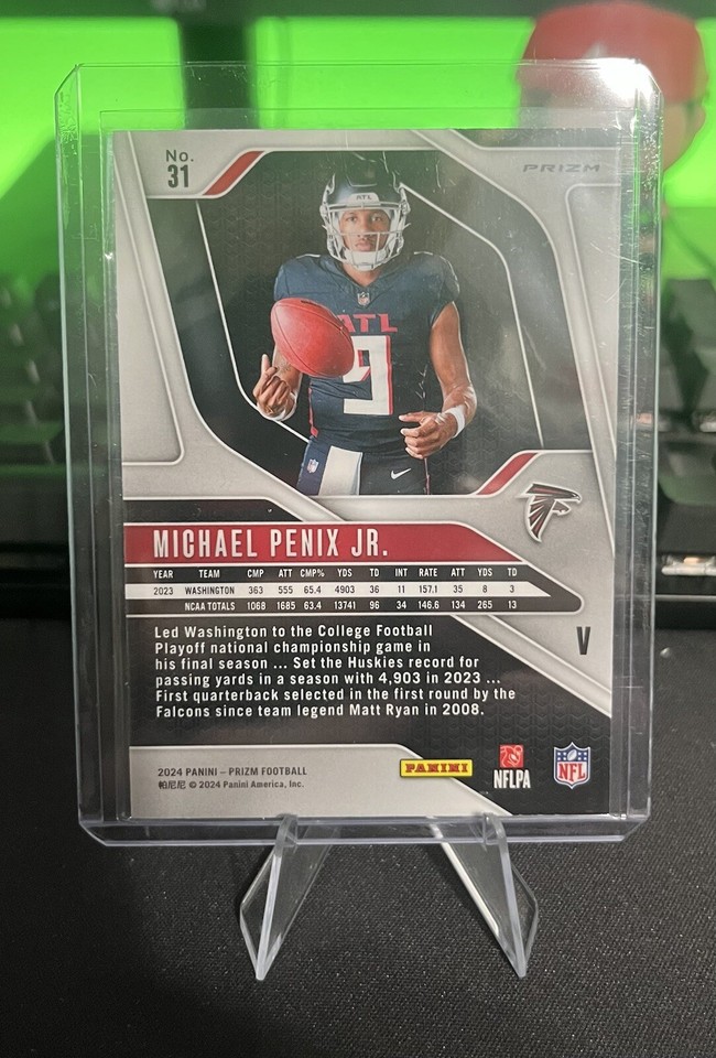 2024 Panini Prizm - Rookie Variations Green Wave #31 Michael Penix Jr ...