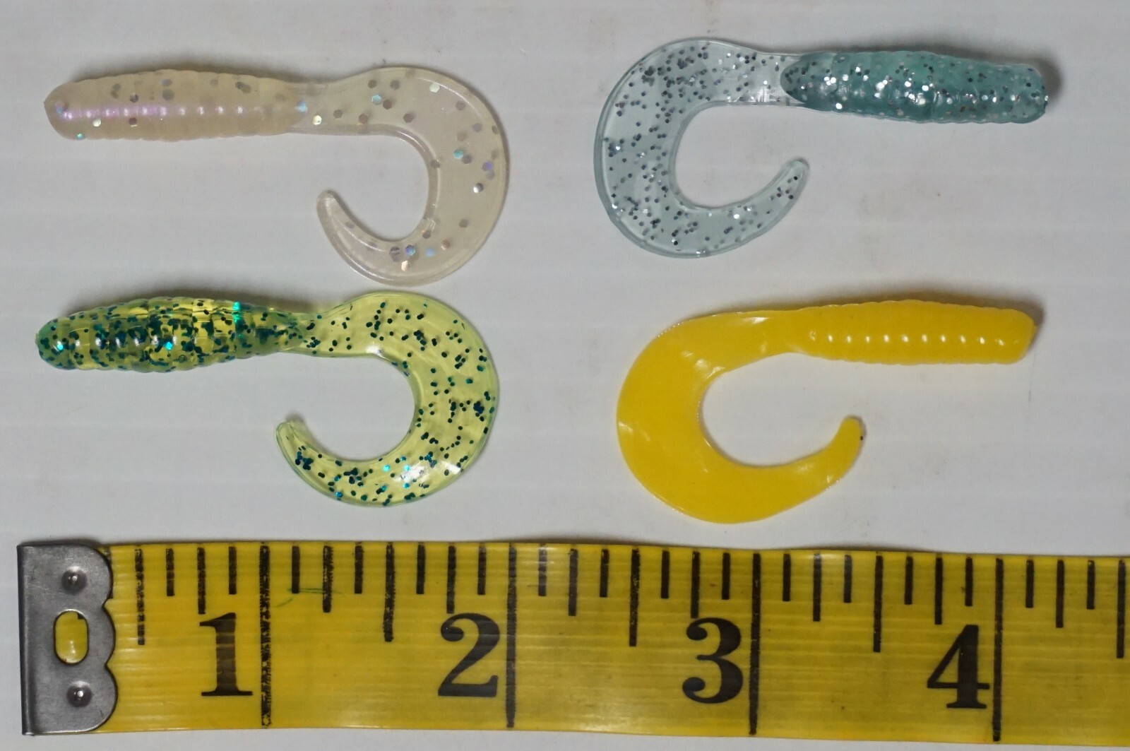 100 - 2" Curly Tail Grub Assortment Plastic Fishing Lures! Crappie ...