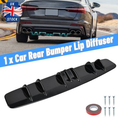 For Vauxhall Corsa D VXR Rear Diffuser Fins Lip Spoiler Lower Bumper ...