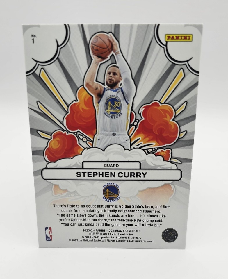 Stephen Curry 2023-24 Donruss BOMB SQUAD Insert Golden State Warriors ...