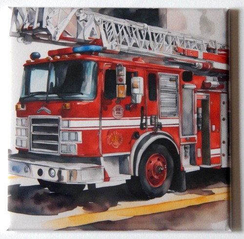Firetruck FRIDGE MAGNET "style C" fire engine firefighter | eBay