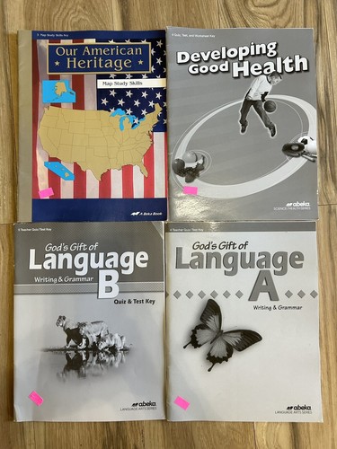 ABEKA Books Test Keys Bundle/4 American Map 3 Good Health 4 Language A4 ...