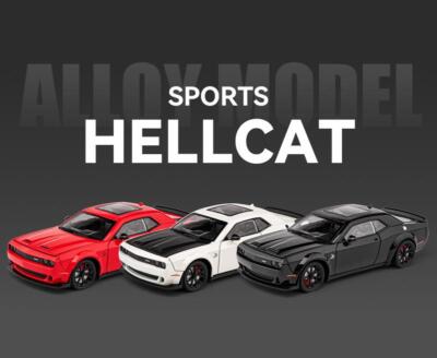 1:24 Dodge Challenger Srt Hellcat Alloy Car Model Diecasts Metal Sports ...