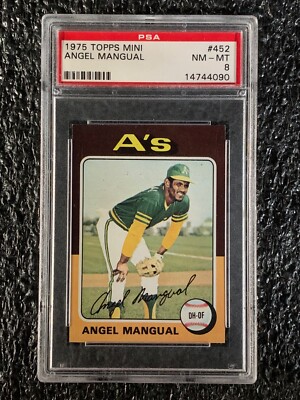 1975 Topps Mini #452 Angel Mangual PSA 8 | eBay