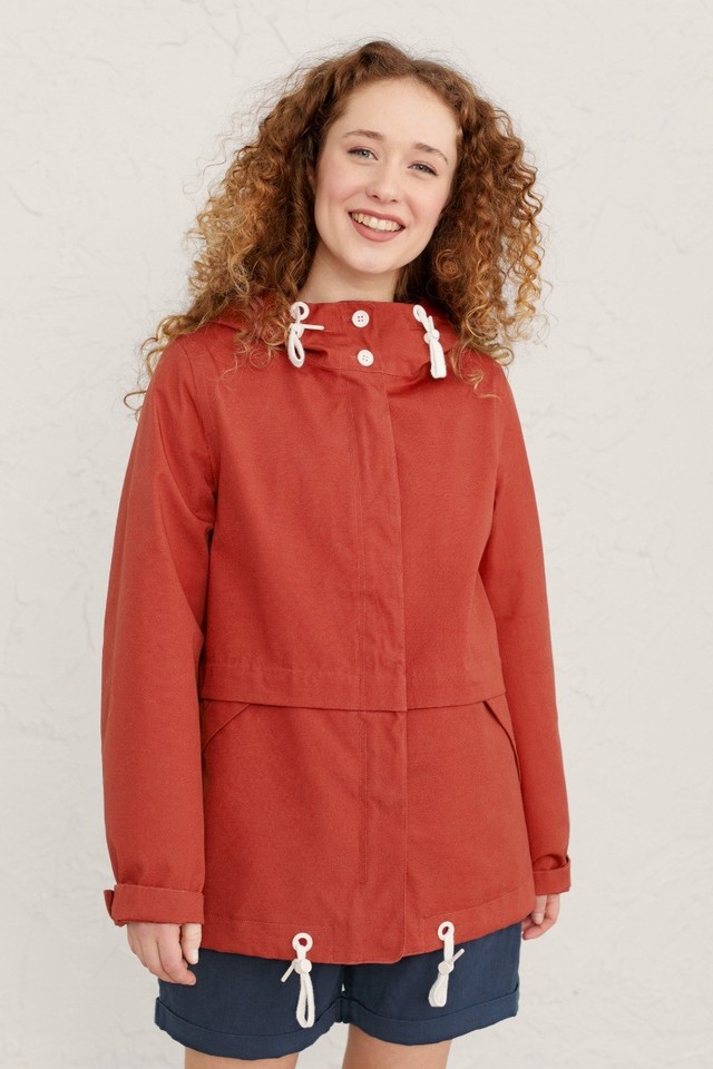 Seasalt Women's Jacket - orange Blue Depth Waterproof Jacket - Regular ...