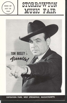 Fiorello! Tom Bosley Storrowton Music Fair program 7/23 1962 | eBay