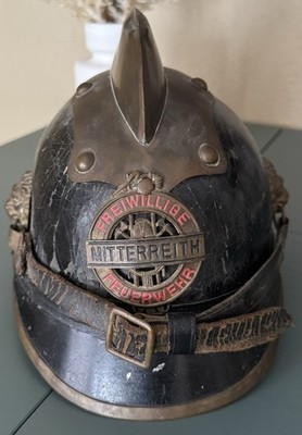 1900-1920 Vintage Fireman Helmet. Austrian Fire Station. $375.00 O.B.O ...