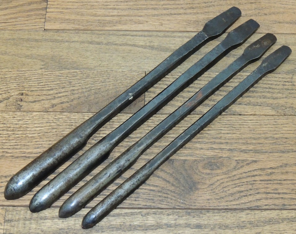 EARLY I L & S HAND FORGED FLAT TANG SPOON BIT LOT-BLACKSMITH MADE ...