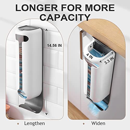 Plastic Bag Holder Wall Mount Adhesive, Grocery Bag Holder and ...