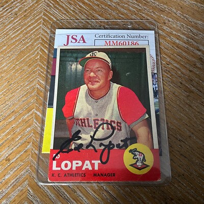 autographed 1963 Topps ED LOPAT . . JSA CERT | eBay