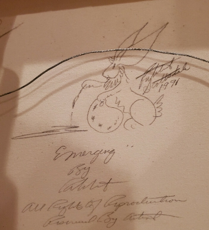 Bill Rabbit original on canvas entitled "Emerging" | eBay