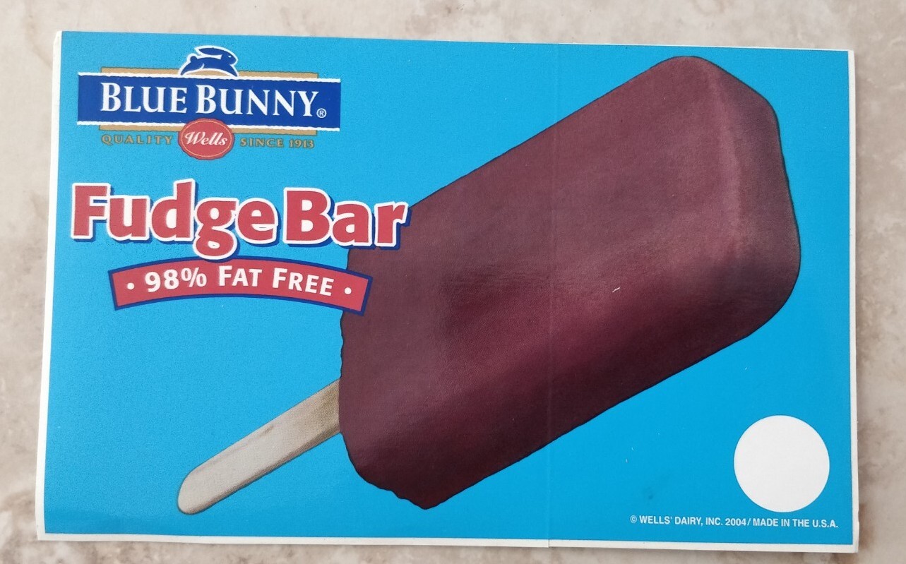 2004 Fudge Bar Fat Free Novelty Ice Cream Truck Sticker Decal 8"x5 ...