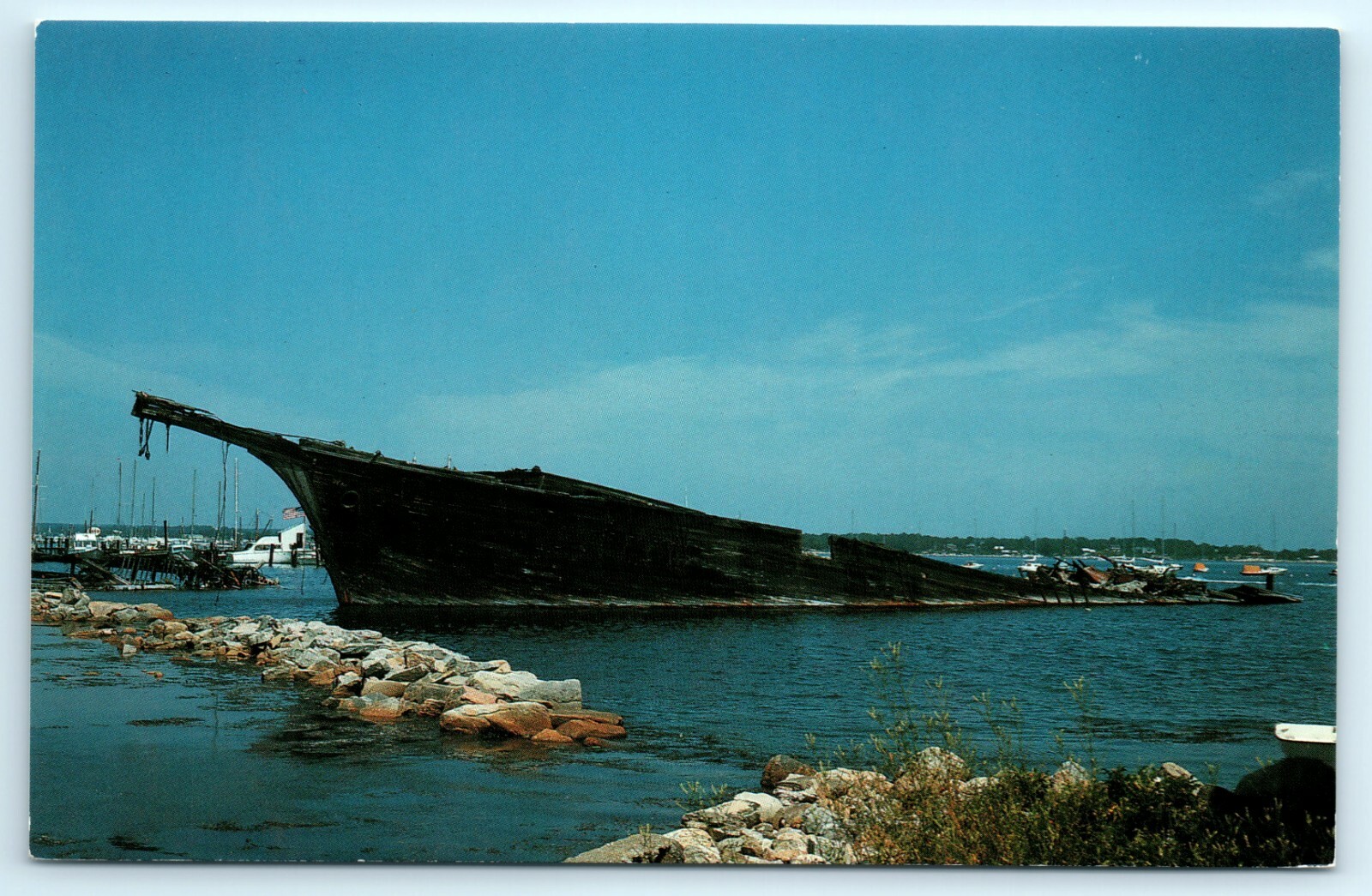 WRECK Alice L Pendleton ship 4-Masted Schooner Hauppaugh Noank Vintage ...