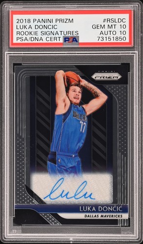 2018-19 Panini Prizm Luka Doncic Rookie Signatures PSA 10 Auto 10 NB | eBay