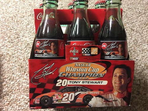 NASCAR tony Stewart coke bottles 6pk never opened. 2002 Winston cup ...