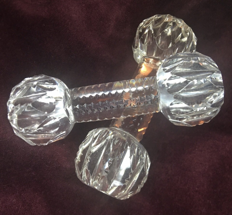 2 Vintage Antique Crystal Glass Knife Rests 4 1/4 Inches Long | eBay