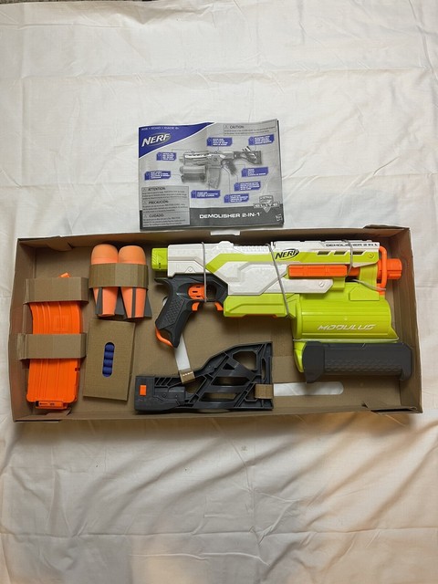 NERF Modulus Demolisher 2-in-1 Motorized Blaster Fire Dart Rocket Kid ...