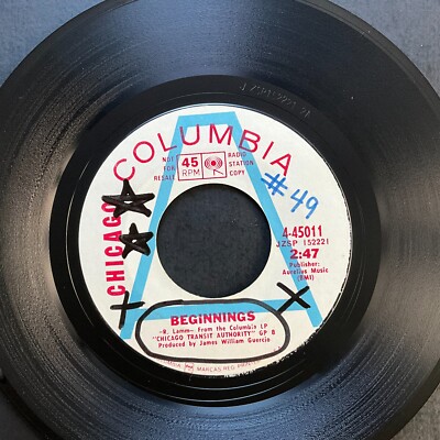 Chicago, Beginnings / Poem 58, Promo, 7" 45rpm, Vinyl VG+ | eBay