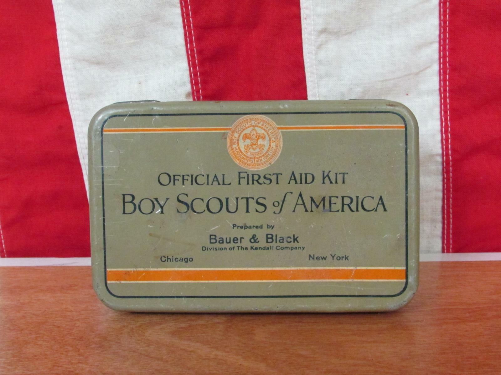 Vintage Boy Scouts of America Official First Aid Kit Tin Box BSA Bauer ...