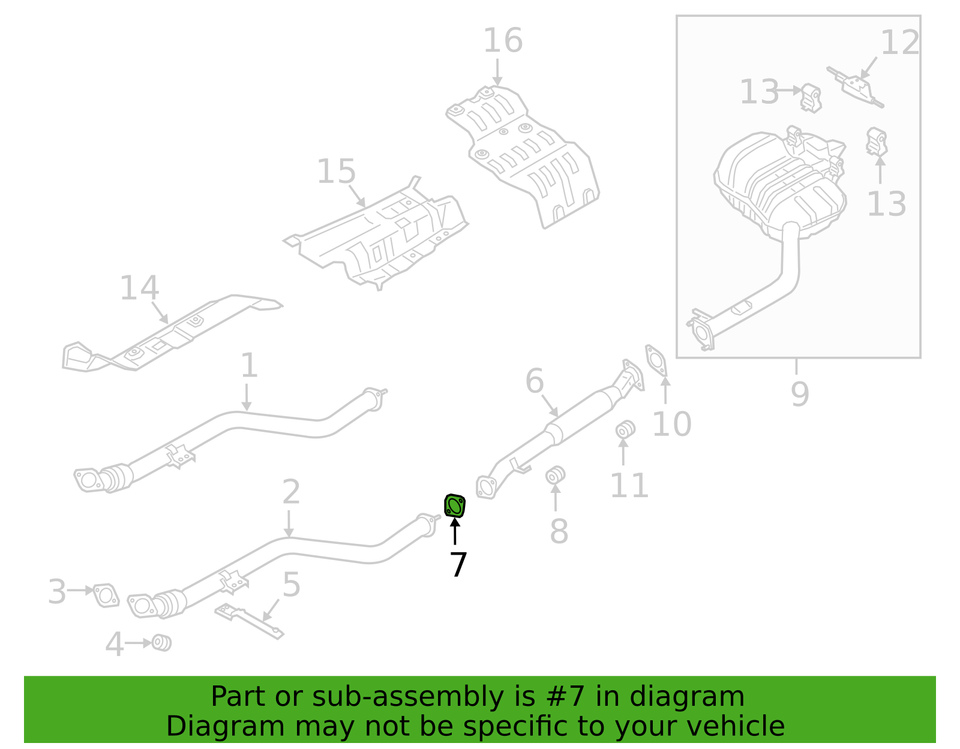 OEM Exhaust Pipe Muffler Gasket for 94-25 Genesis Hyundai 03-25 Kia ...