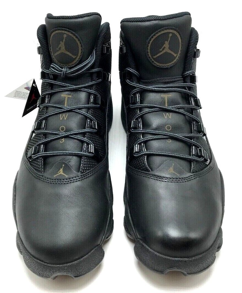 *NEW* Men NIKE Air Jordan 6 rings WINTERIZED BOOTS TRIPLE BLACK (FV3826 ...