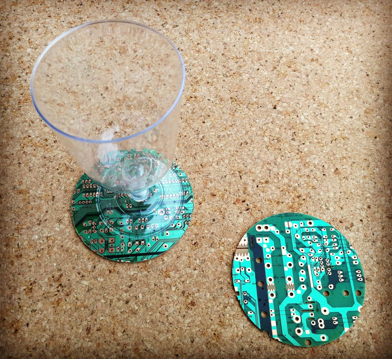 Eco Drinks Coasters Handmade from Green Recycled Computer Circuit Board ...