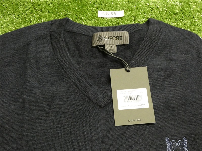 G/Fore Mens Verse V-Neck Cashmere Golf Sweater NGLA Logo Twilight ...