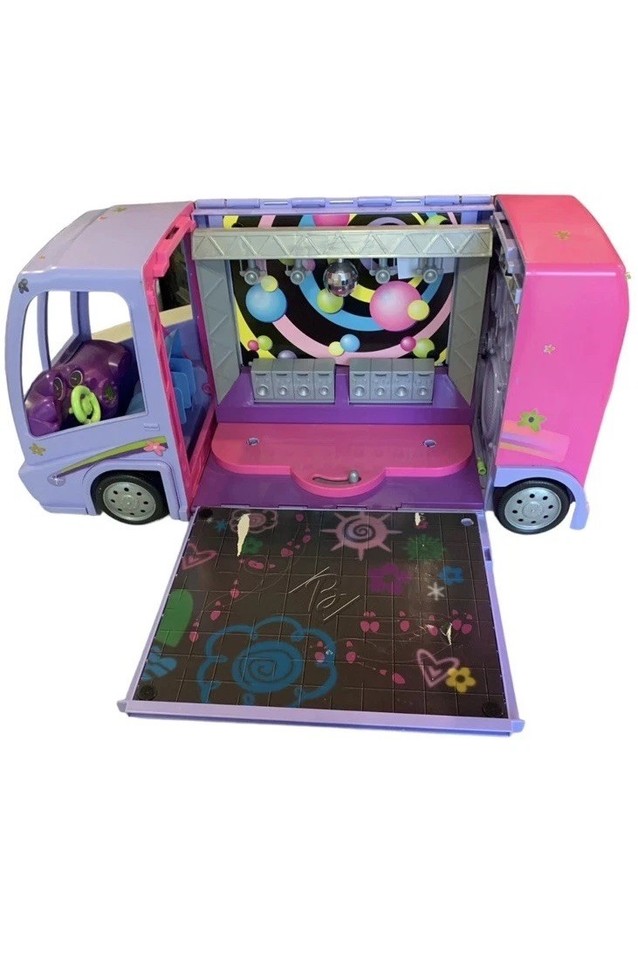 Barbie 2001 Jam n Glam Concert Tour Bus Stage with Lights and Sound IN ...