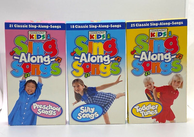 Cedarmont Time Life Kids SING ALONG SONGS VHS Lot of 3 Silly Toddler ...