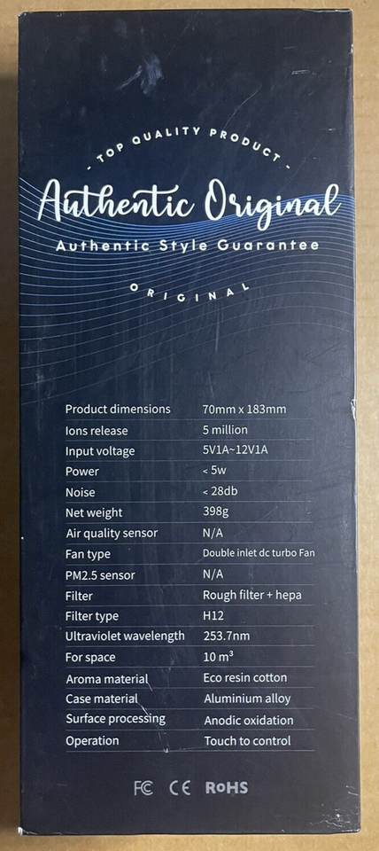 Authentic Original Portable Air Purifier for Home or Car | eBay