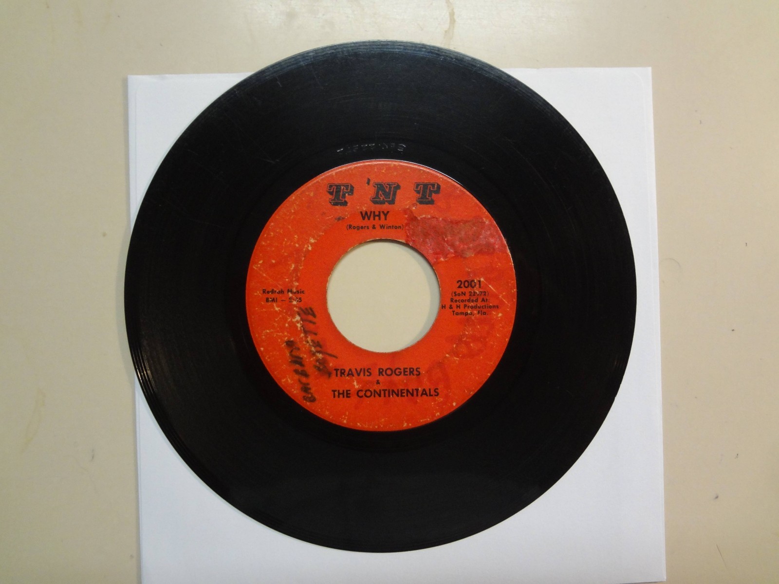 TRAVIS ROGERS & THE CONTINENTALS: Rheumatiz 2:54--Why 2:55-U.S. 7" 65 T ...