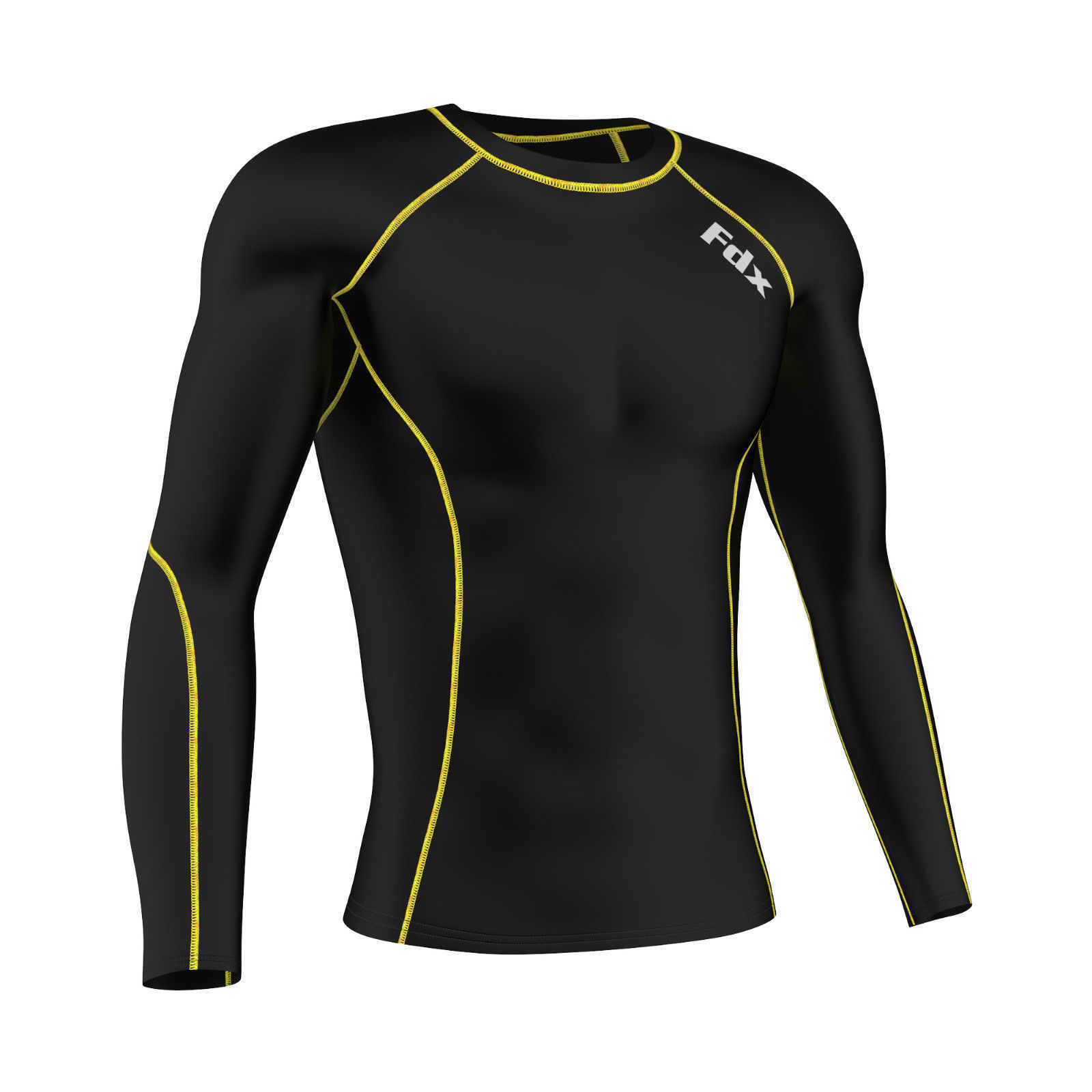 FDX Mens Compression Armour Base layer Top Skin Fit Shirt + pants ...