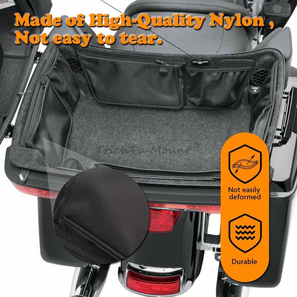 Tour Pack Organizer Bag Pouch Rear Trunk Luggage Pack Fit For Harley ...