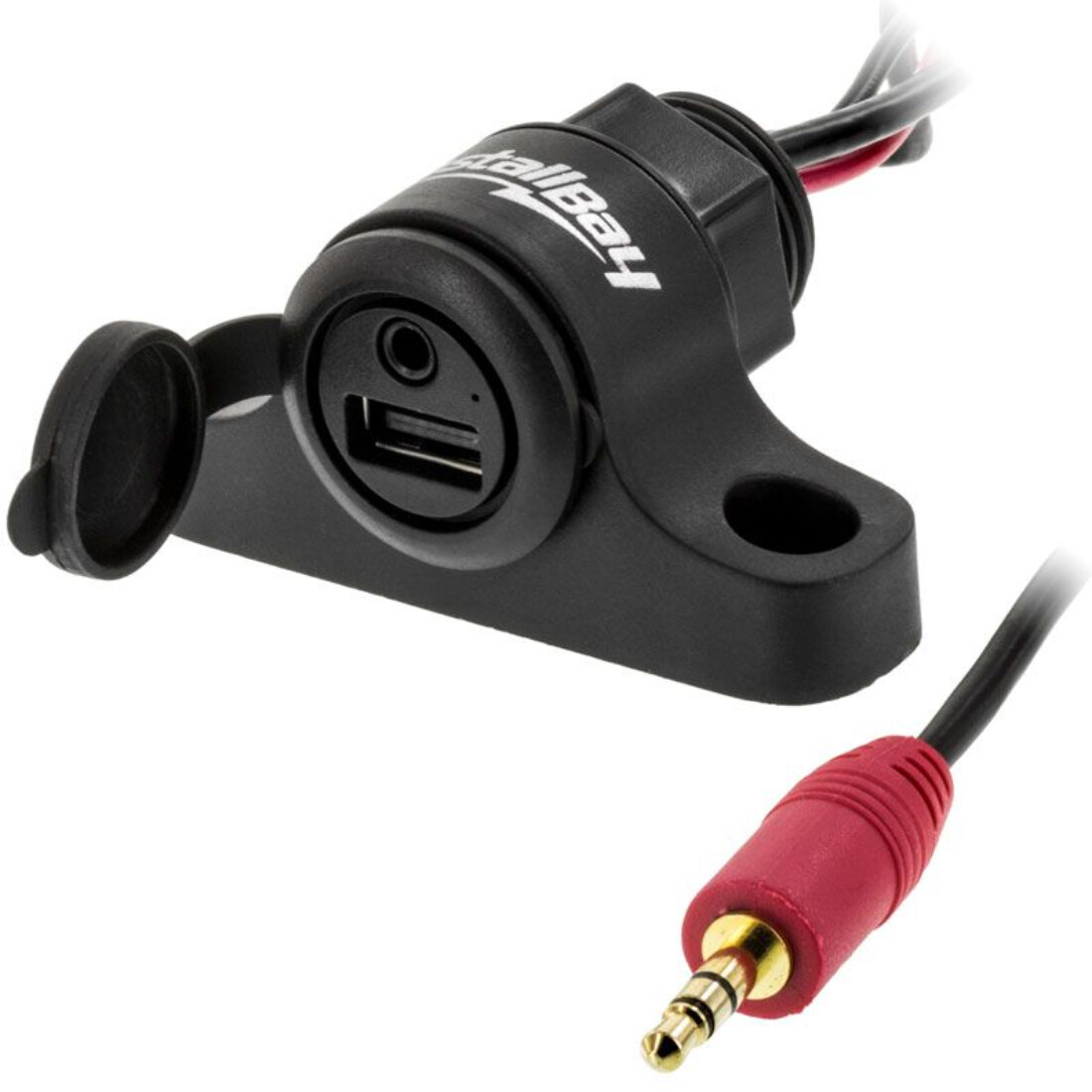 Install Bay IBR72 USB 3.5MM Auxiliary AUX Input Jack Panel w/ Extension ...