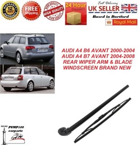 AUDI A4 B6 B7 2000-2008 AVANT ESTATE REAR WIPER ARM & BLADE WINDSCREEN ...