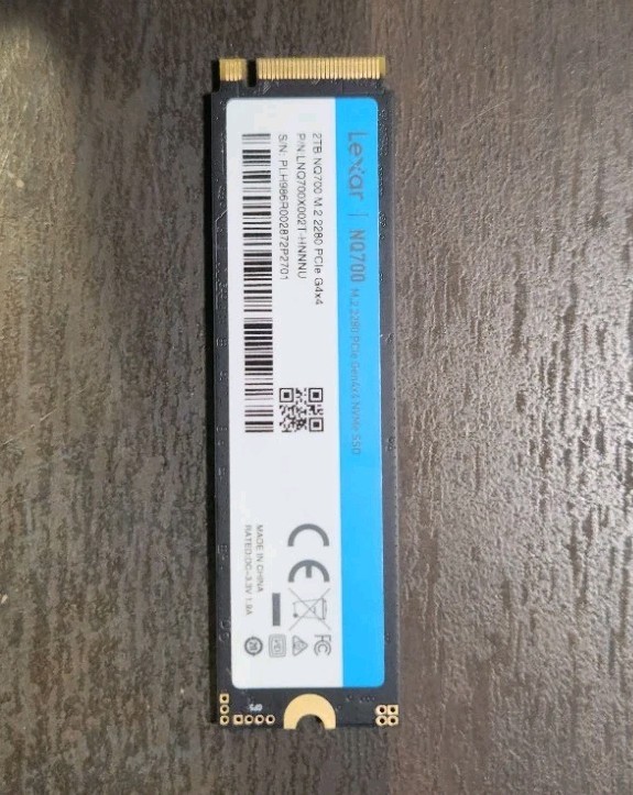 Lexar NQ700 M.2 2280 PCIe Gen4x4 NVMe SSD 2TB 100% Health Only 98 Hrs ...