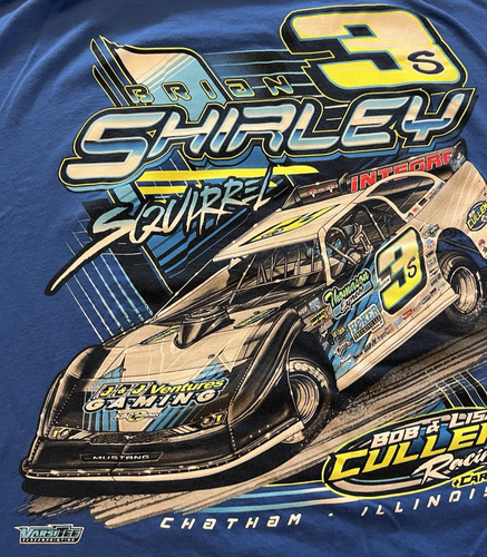 BRIAN SHIRLEY "SQUIRREL" DIRT LATE MODEL RACING SHIRT 2XL XX CHATHAM ...
